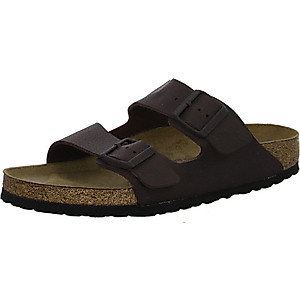 Birkenstock Arizona BS 2 Strap Birko Flor Sandal (Brown, US 12/12.5F -10/10.5M)