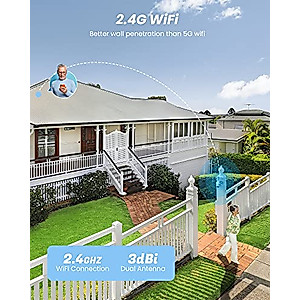 TOAIOHO 2K Security Camera Outdoor, Camera for Home Security Outside with Color Night Vision, Motion Detection and Alarm, 2-Way Talk, IP66 Waterproof, 360°Viewing,SD Card & Cloud Service