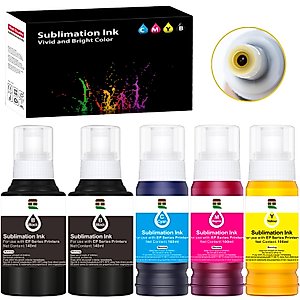 lexmate 580ML Autofill Sublimation Ink Compatible for Epson ET-2800 ET-2850 ET-4850 ET-3850 ET-2400 ET-3830 ET-2760 ET-15000 ET-4800 Inkjet Printers, Heat Press Transfer on Mugs T-Shirts