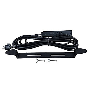 Stand Up Desk Power Strip - Metal, 3-Outlet, 15-Foot Cord