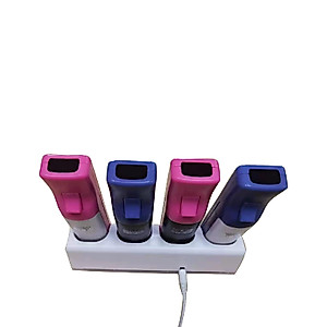 YZGame Wii Controller Charger Remote Charger for Wii , 4-in-1 Wii Remote Charging Station Replacement Wii Charging Dock with 4 Rechargeable Batteries White Wii Remotes with Charger,NF14-W2