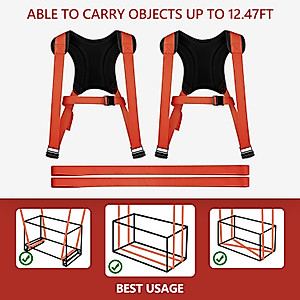KEDSUM Furniture Dolly Moving Straps, 2-Person Lifting and Moving System, Anti-Slip Adjustable Lifting Straps Dolly for Move and Carry Furniture, Appliances, Mattresses, Hold Up to 800lbs, Medium