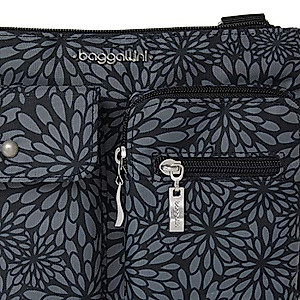 Baggallini womens Crossbody Travel Everything Bag, Floral Grey, One Size US