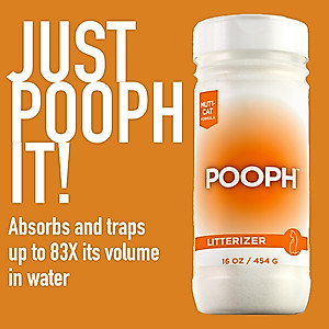 POOPH Litterizer - Litter Box Civilizer, 16oz - Dismantles Odors on a Molecular Basis, Freshener, Eliminator, Urine, Pee, Deodorizer, Fresh, Clean, Potty, Safe