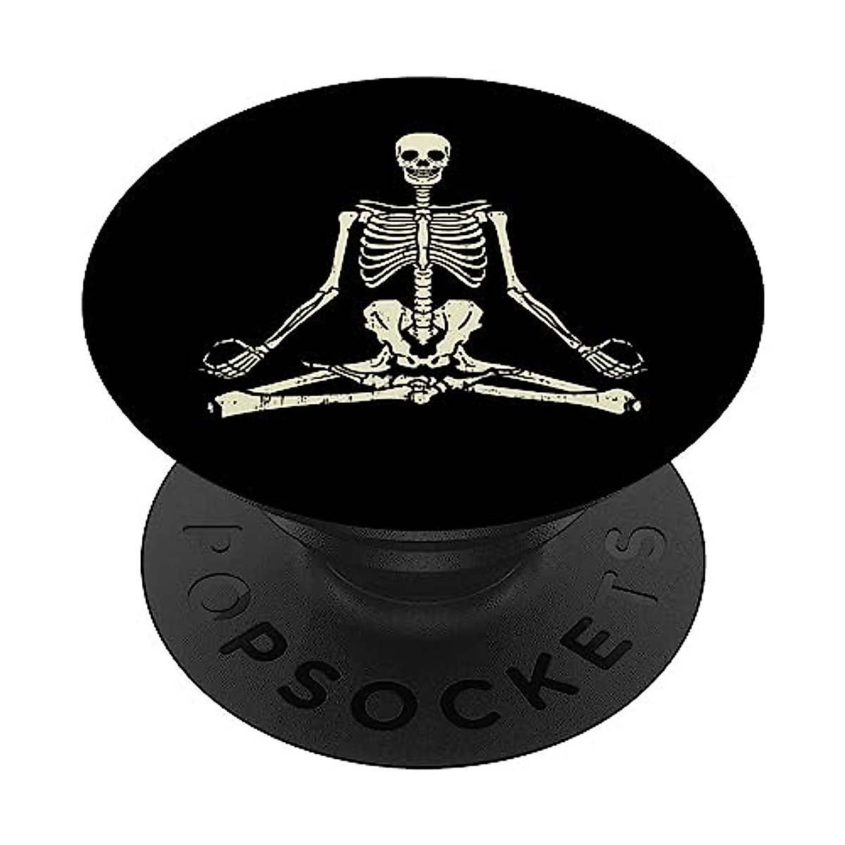 Meditating Skeleton Lotus Yoga Zen Balance Halloween Costume PopSockets Swappable PopGrip