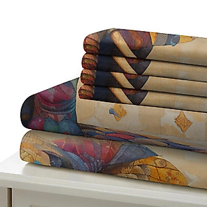 Colorful Elephants Comforter Covers 3D PrintedBeautiful Elephant Bedding Set Quilt Cover Duvet Cover for Childrens And Adults 3 Pieces with Pillowcases Microfiber with Zipper Closure Super King（260x22