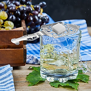 Absinthe Spoons for Absinthe Set ORNOOU 3 Pieces of Stainless Steel Wormwood Cocktail Bar Glass Cup Drinking Filter Vintage