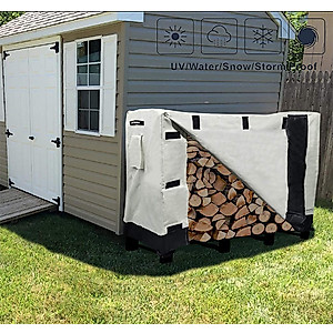 Artibear 4ft Heavy Duty Upgraded Outdoor Firewood Rack With Wood Holder Cover For Indoor Storage Log