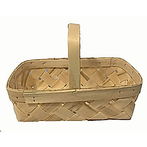 BERT'S GARDEN Farm Stand Nesting Baskets with Handles, Produce Baskets, Natural Wooden Baskets, Use as a Planter, Make Gift Baskets 2 Pack