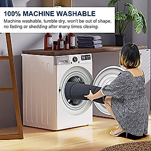 Hero Dog Large Dog Bed Crate Pad Mat Cute Paw Pet Beds for Dogs, 42-Inch Washable Dog Sleeping Mattress with Anti Slip Bottom, Dark Grey L