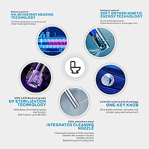 Cosvalve Smart Toilet, Bidet Toilet, Foot Sensor Flushing, Remote Control, Auto Flushing, One Piece Toilet, Remote Control, Heated Seat