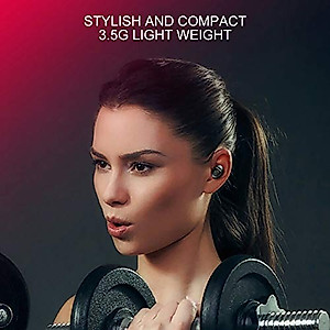 XG8-TWS Bluetooth 5.0 Earphones Wireless Waterproof Mini in-Ear HiFi Headset with Charging Case Sports Ear Buds (Pink)