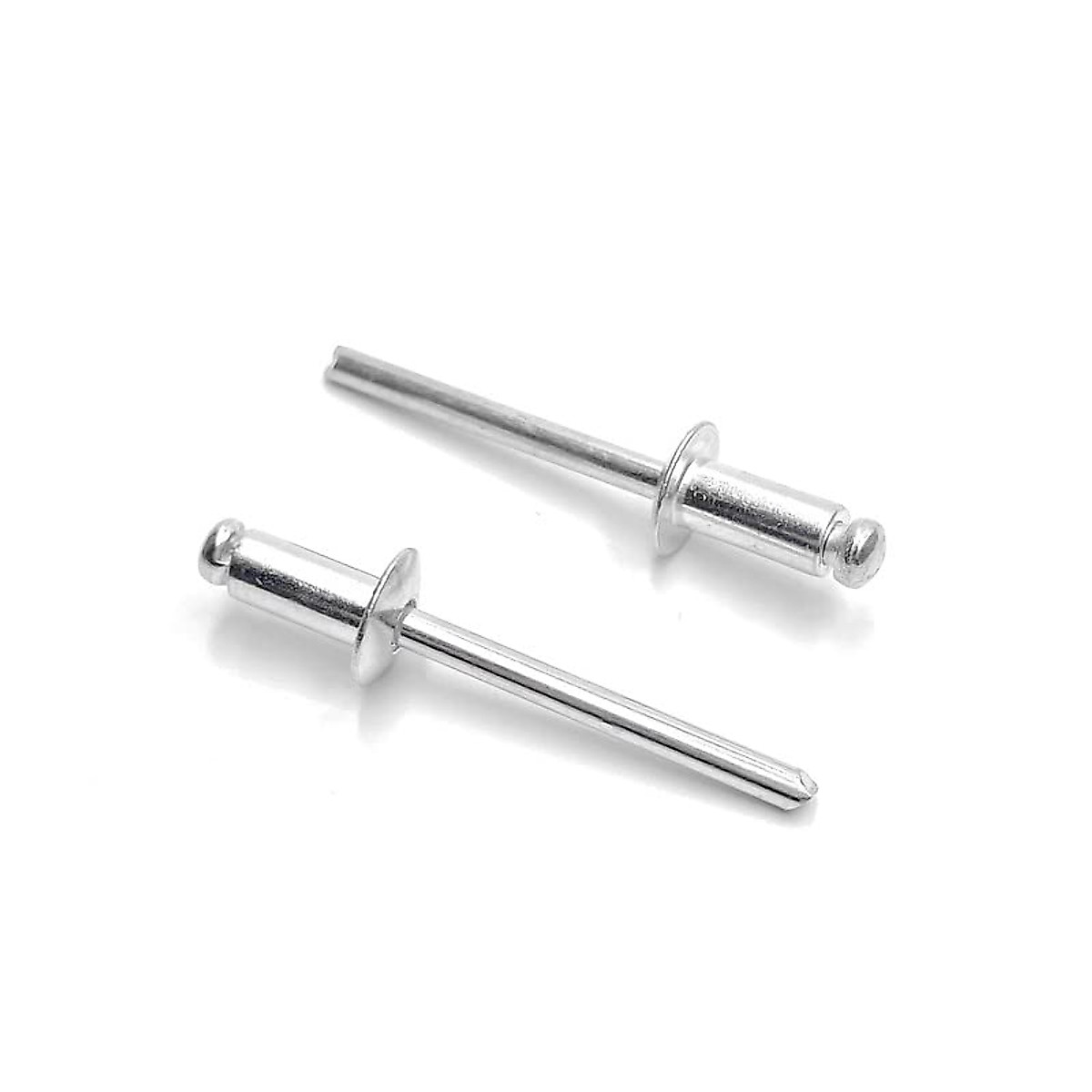 ISPINNER 100pcs 3/16" x 3/8" Aluminum Blind Rivets, 4.8 x 10mm Pop Rivets, Pack of 100 (Silver)