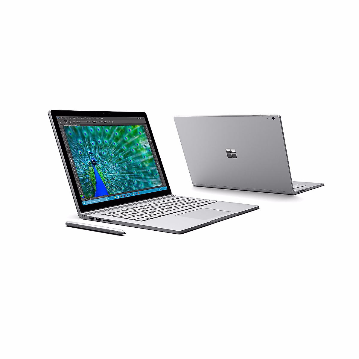 Microsoft 13.5" Touchscreen Surface Book - QWERTY UK (Intel Core i7, 8GB RAM, 256GB SSD, Windows 10 Pro) - International Version with No Warranty (Silver)