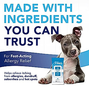 TropiClean Oxymed Soothing Allover Cat & Dog Wipes For Paws And Butt, Anti Itch Relief For Dogs & Cats 50 Count