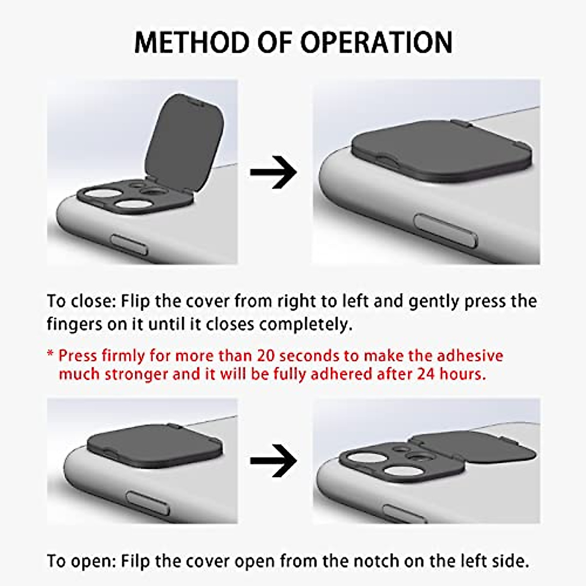 EYSOFT Privacy Cover Compatible for 13 Pro/iPhone 13 Pro Max with Front Camera Cover,Protect Privacy and Security But Not Affect Facial Recognition（2Pack）