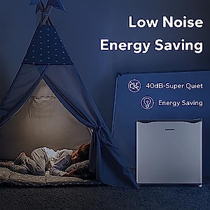 BANGSON Small Refrigerator,1.6 Cu.Ft Mini Fridge With Freezer,Mini Fridge For Bedroom,Mini Fridge For Office,Reversible Single Door,Compact Refrigerator For Office,Apartment,Dorm,Bedroom