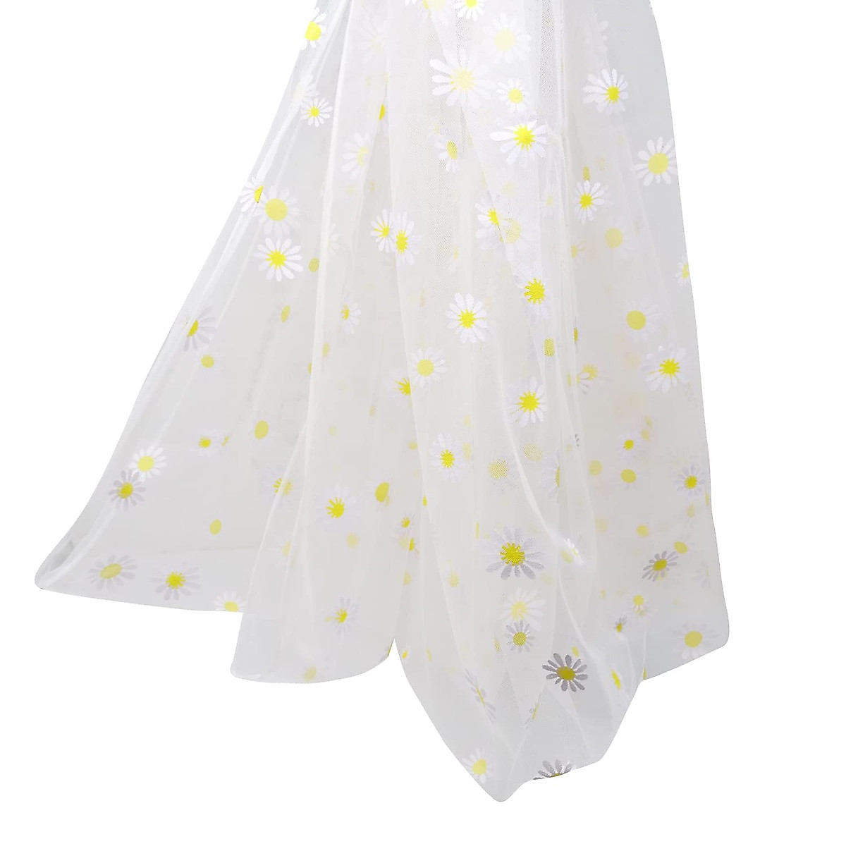 Honbay 1.6 x 2yard Daisy Tulle Net Yarn for Background Decoration or DIY Crafts Making