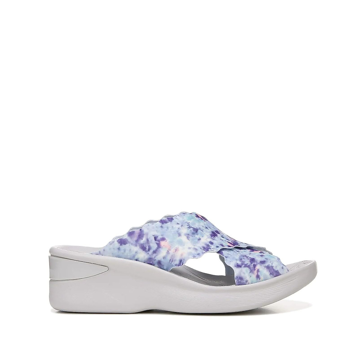 BZees Womens Sahara Slide Sandal Blue Tie Dye Fabric 8.5 M