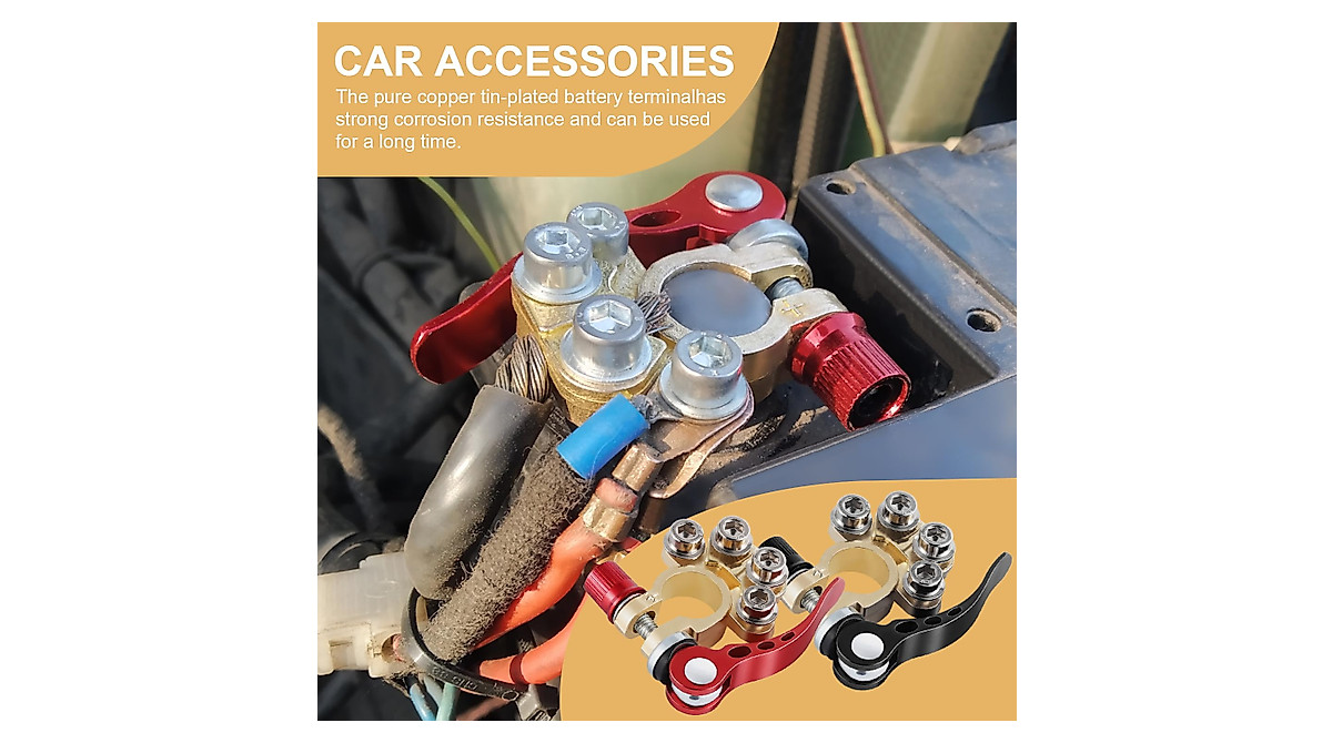 SINGARO 4-Way Car Battery Terminal Connector - Fast Install, High Quality