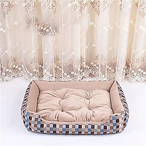WXBDD Soft Large Pet Dog Bed Cat Kennel Warm Cozy Dog House Soft Fleece Nest Dog Baskets Mat Winter Waterproof Kennel (Color : D, Size : 70X51X13CM)