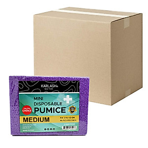 Karlash Mini Dispossable Pumice Pad Size: 7.5 x 4 x 1.2 cm Remove Hard Callused Skin from Hand & Feet (400PCS, Medium Grit)