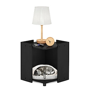 Furinno Peli Multipurpose End Table with Storage, Americano, Cube