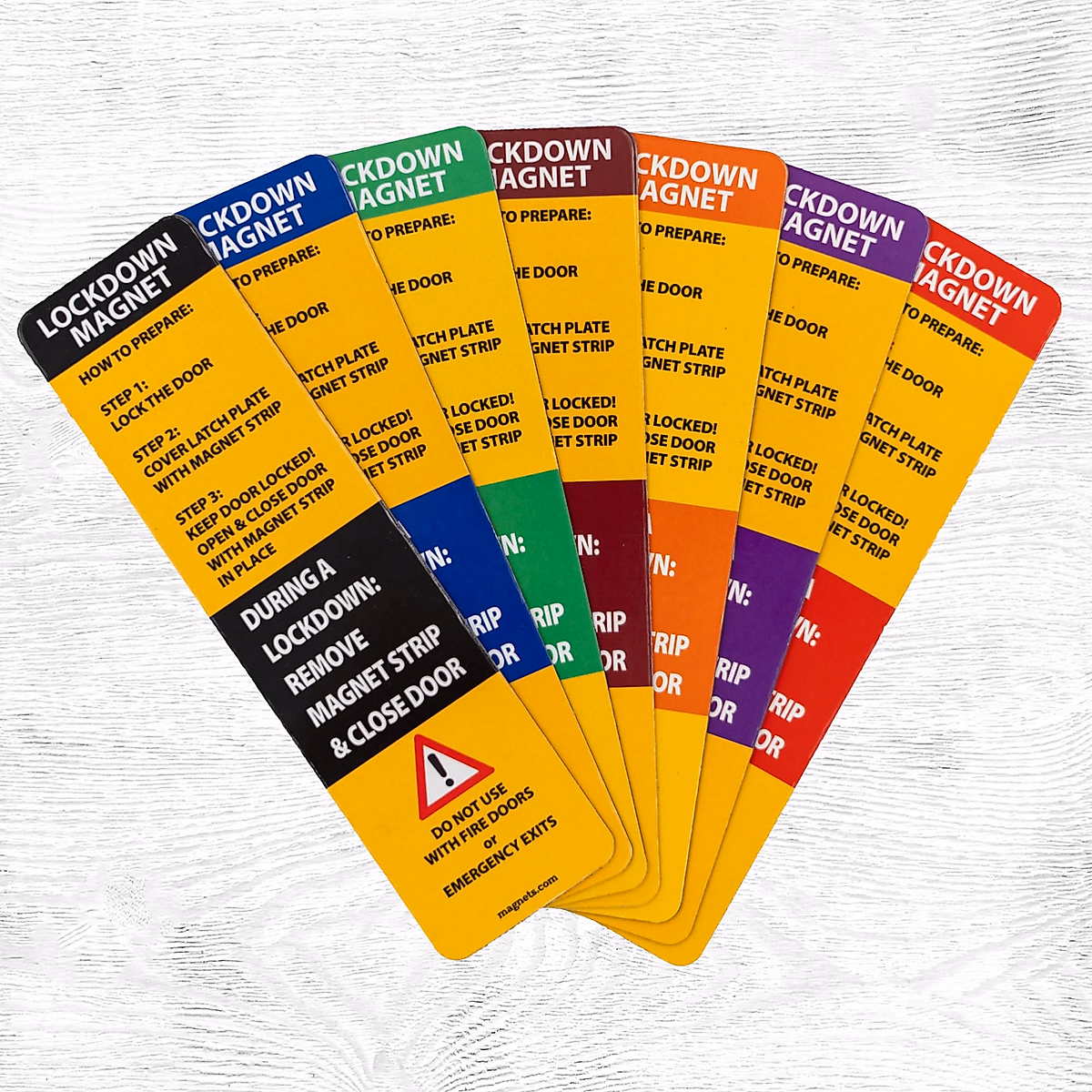 100 Pack - Lockdown Magnetic Strips for School Lockdowns - New and Improved! Durable 40mil Magnetic Strip (Red)…