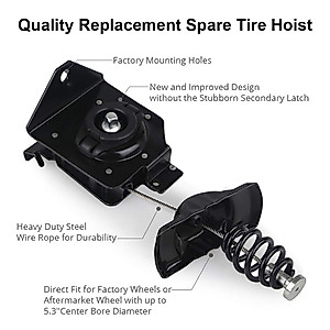 WMPHE Spare Tire Hoist Replacement for 924-510 20870067 Spare Tire Winch Carrier Compatible with Chevy Tahoe Suburban Silverado GMC Sierra 1500 2500 3500 Yukon