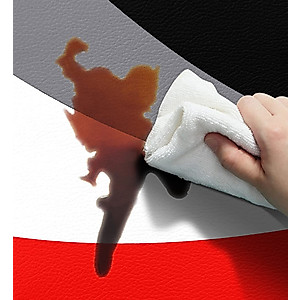 Red and Black Kitchen Rugs and Mats Abstract Art Kitchen Decor Set of 2 Kitchen Floor Mat Non-Slip Backing Washable Kitchen Rugs Set for Home Office Laundry (Red Black, 17"x29.5"+17"x47")