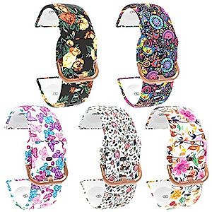 FitTurn 5 Pack WatchBands Compatible with Parsonver LW45/LW51 Smart Watch Bands 22mm Replacement Wrist Strap Wristband for Parsonver LW45/LW51 Smartwatch Soft Silicone Sport Watchband