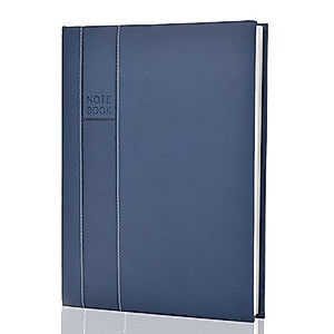 OZCHIN Large Notebooks and Journals Classic Hardcover Notebook 8 x 11 inch 128 Sheets (256 pages) Leather Notebook Journals to Write in for Women Men (Blue)