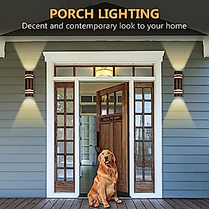 Housen Solutions Outdoor Light Fixture, IP65 Waterproof Exterior Lighting Fixtures, Oil Rubbed Bronze Aluminum Wall Mount Porch Lights, Outdoor Lights for House Garge