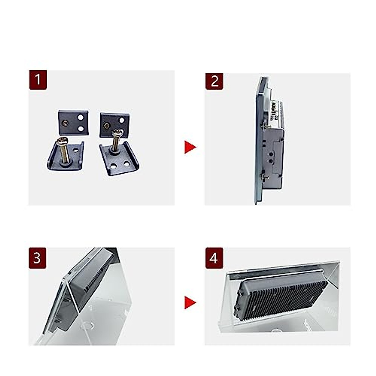 Rugged Touchscreen Tablet, Industrial Tablet PC Single Point Control 100‑240V for Electronic Education (US Plug)