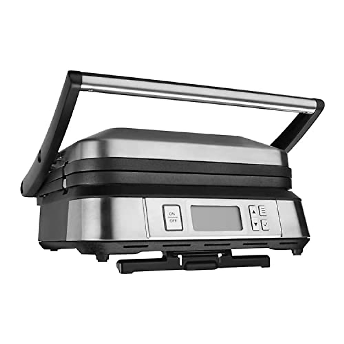 Cuisinart GR-6S Contact Stainless Steel Griddler with Smoke-less Mode Indoor Grill, Removable and Reversible, Dishwasher Safe Non-Stick Plates, LCD Display, Digital Controls and Waffle Plates