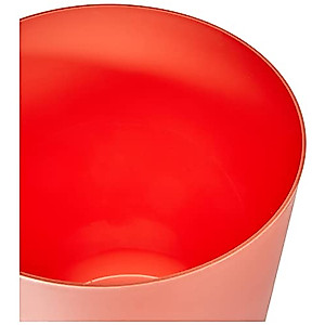 WENKO, Garbage Bin with Swing Lid, Bathroom Trash Can, Waste Basket for Small Spaces, Bedroom, Office, Guest Toilet,1.7 gal, Coral, 7.68 x 7.68 x 12.2 in, 6,5 L