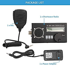 Shortwave Radio Transceiver, 8 Band Full Mode USDR SDR QRP Transceiver, USB/LSB/CW/AM/FM/DSP Modes, Aluminum Alloy, for Signal Reception
