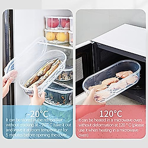 2pcs Food Drain Container for Scallion Garlic Paste Pepper Thickened Durable Container 2pcs Food Fresh-keeping Box Food Grade Safe Container for Ginger Seasoning Condiment