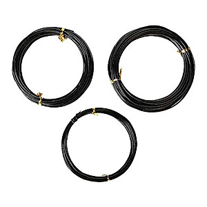 Pumbaa 5rolls Garden Plants Flexible Easy Bending Bonsai Training Wire Set Anodized Aluminum Tree Holding Branch Starter 147 Feet Total - Bronze