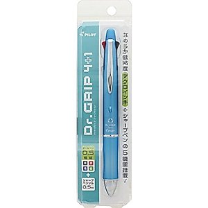 Pilot Dr. Grip 41 4 Color 0.5 mm Ballpoint Multi Pen 0.5 mm Pencil - Series I - Ice Blue Body