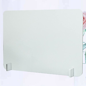 WATIIFUFU Acrylic Desk Sheer Panels Office Divider Desk dividers Classroom Privacy Desk Divider Office partitions and dividers freestanding Table Cut Off Splash Guard Frosted White