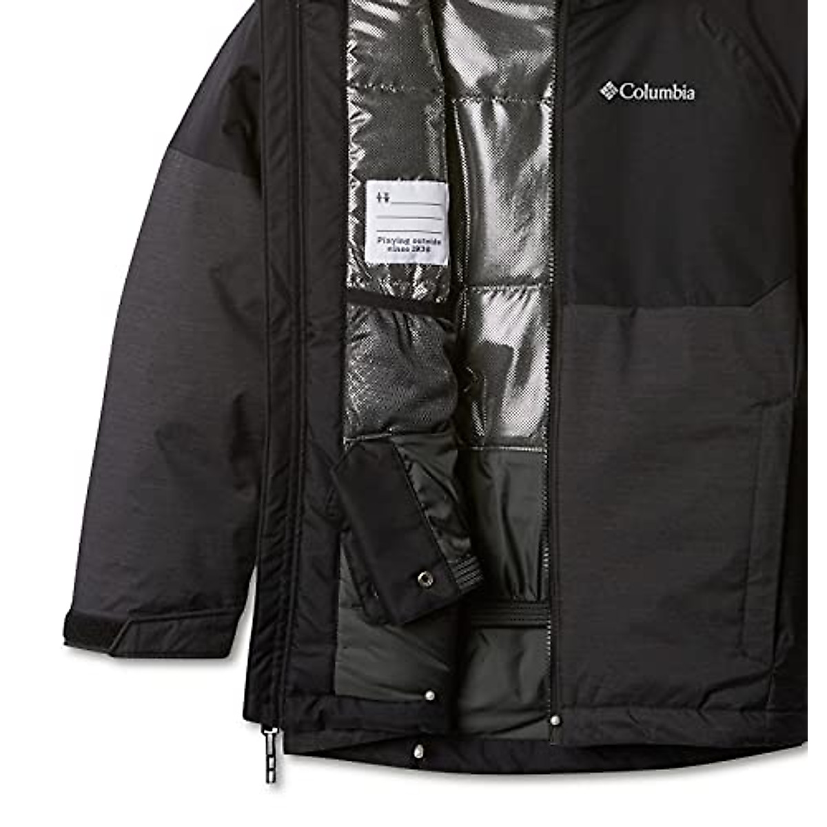 Columbia Boys Alpine Action Ii Jacket, Black Heather, Black, Medium