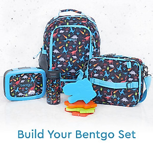 Bentgo Kids Prints Lunch Box & Water Bottle (Dinosaur)