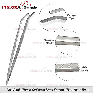 Precise Canada: 24" Mega Long Tweezer Curved Tip Stainless Steel