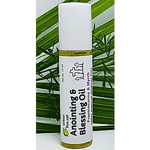 Set of Urban ReLeaf Blessing Salt and Anointing & Blessing Oil Roll-On. Holy Ceremony Wedding Baptism Meals Housewarming Purify Meditate Pray. Dead Sea Salt. Bible Oils Frankincense, Myrrh.