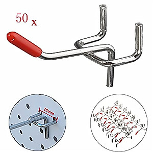ANYUFEI 25/50 pcs Peg Board Hos Wall Shelf Tool Hangers Organizer Storage Display Hardware Tools (Size : 50PCS)
