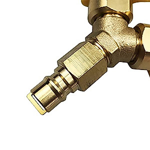 iRomehony 3/8 Inch Y-Splitter Natural Gas Quick Connect Adapter Replacement for Weber Natural Gas Grill,Generator,Patio Heater,Pizza Oven, Patio Firepit,etc