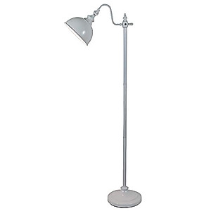 Decor Therapy Chloe Pharmacy Floor Lamp, Glossy White