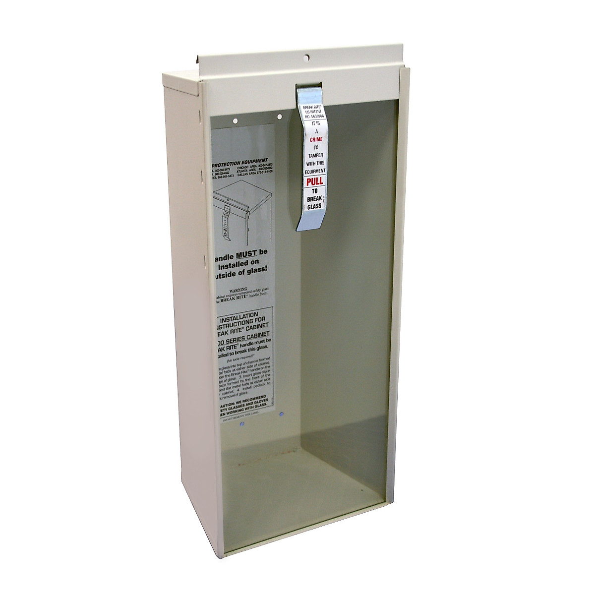 Kidde Fire Extinguisher Cabinet 5lb Surface Mount, for 5 Pound Dry Chemical Extinguisher, Heavy Duty Steel, Safety Glass, Vandal-Resistant,Beige