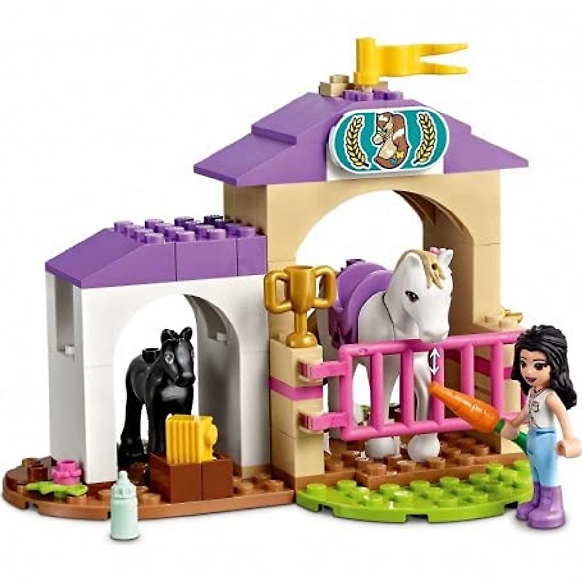 LEGO Friends Horse Training and Trailer Building Set 41441 with Stables, Car, Horse Toy, and Foal Figure, Great Gift Idea for Girls and Boys 4 Plus Years Old